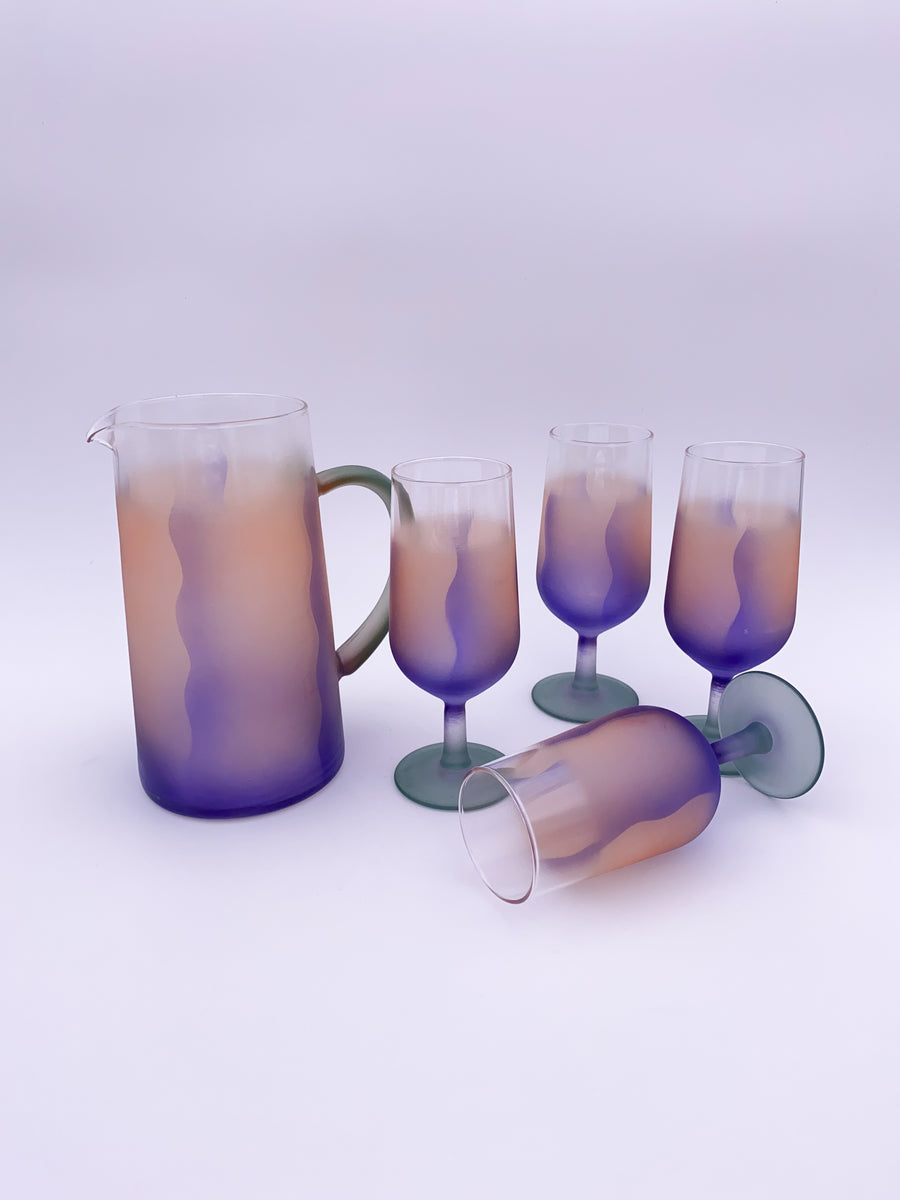 Blush & Purple Frosted Glass Set – Objects Inanimate
