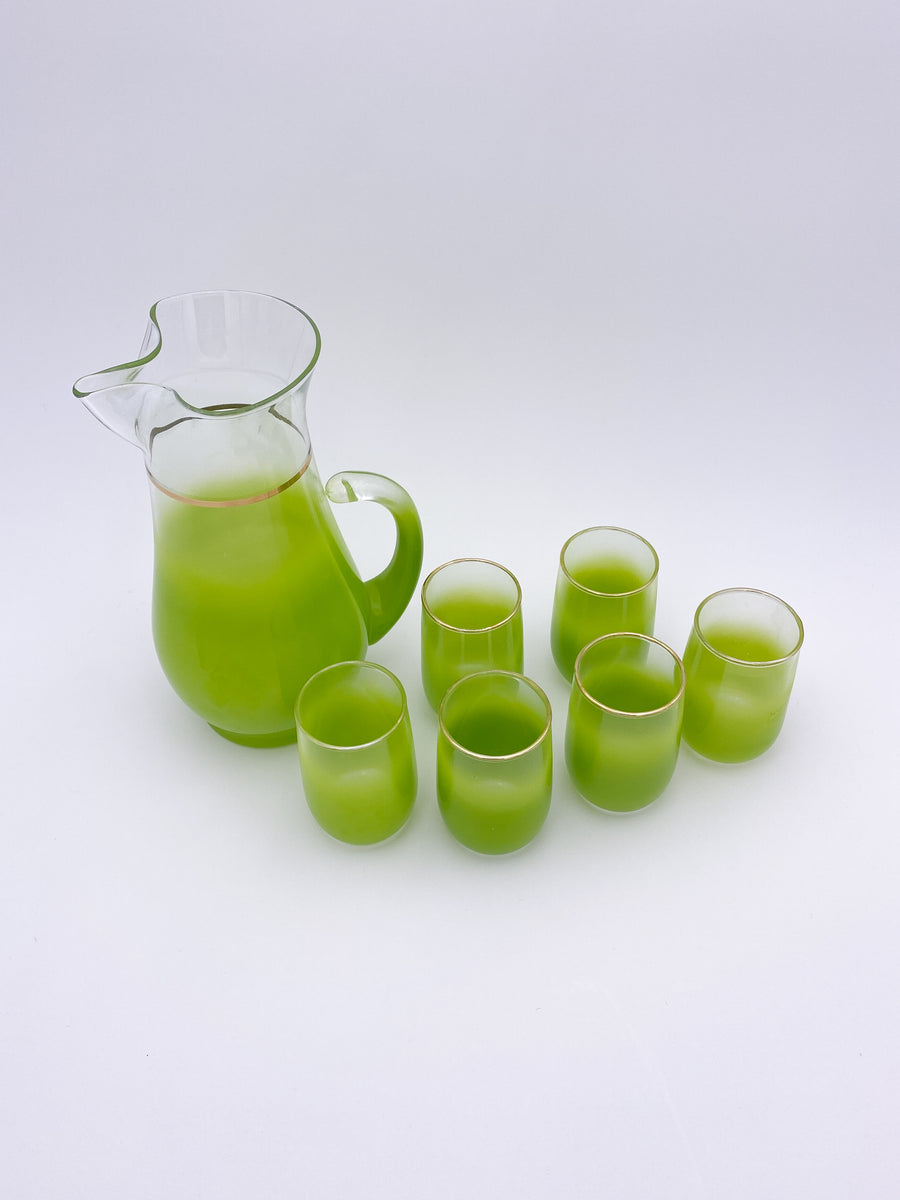 Green Frosted Glass Set – Objects Inanimate